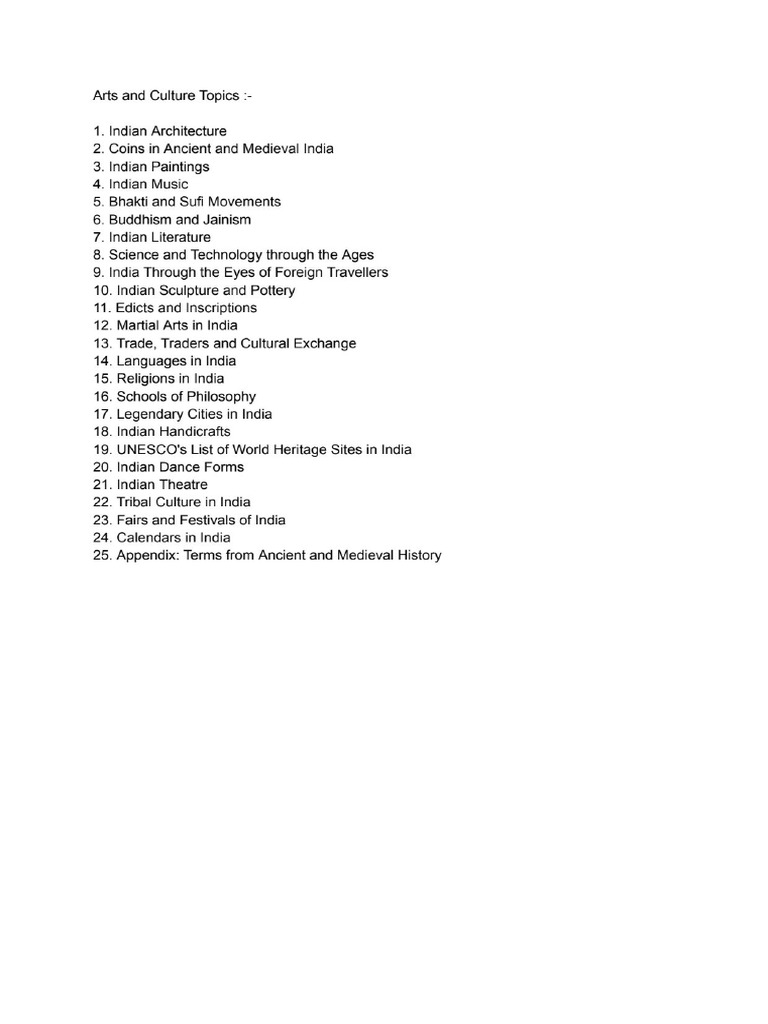 Arts & Culture & Essay Topics | PDF
