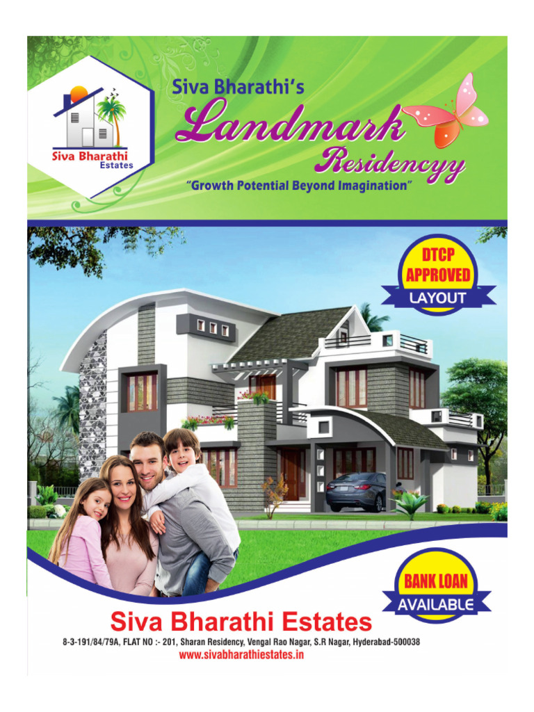 Siva Bharathi Landmark Residencyy in Shadnagar Project Brochure 1xmp | PDF
