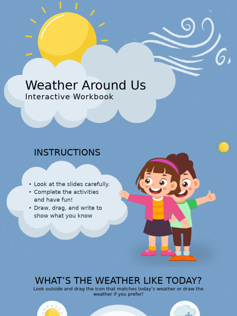 Interactive Workbook Presentation in Blue Simple Style | PDF | Weather ...