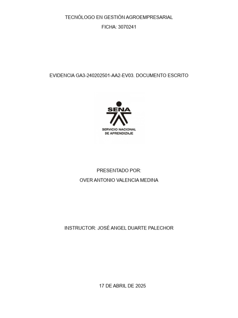 Evidencia Ga3-240202501-Aa2-Ev03. Documento Escrito | PDF