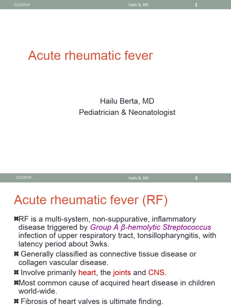 Understanding Acute Rheumatic Fever | PDF | Diseases And Disorders ...
