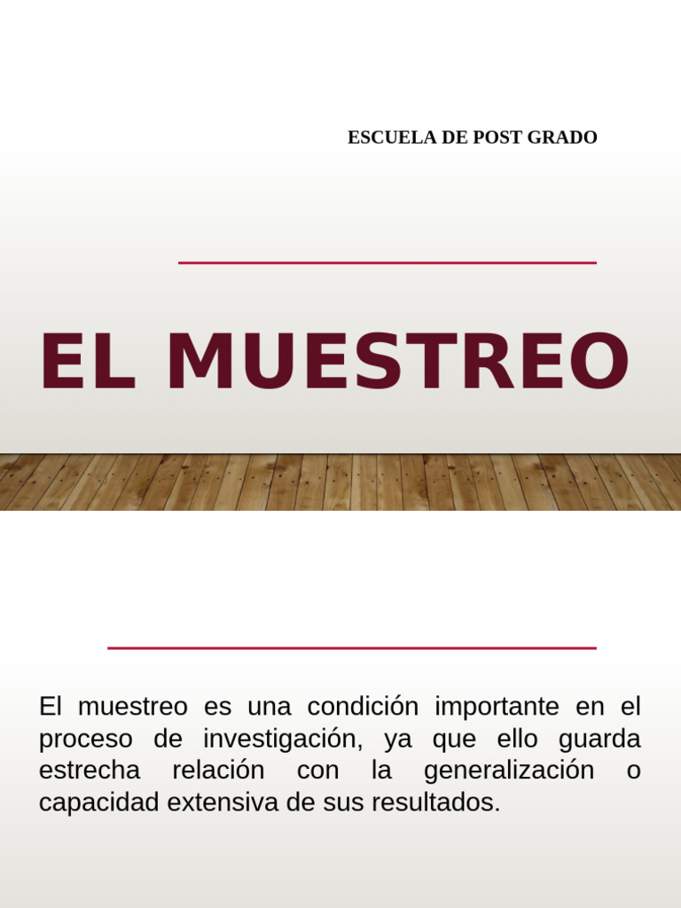 El Muestreo | PDF | Muestreo (Estadísticas) | Metodología
