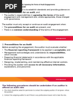 Isa 210 | PDF | Financial Audit | Financial Statement