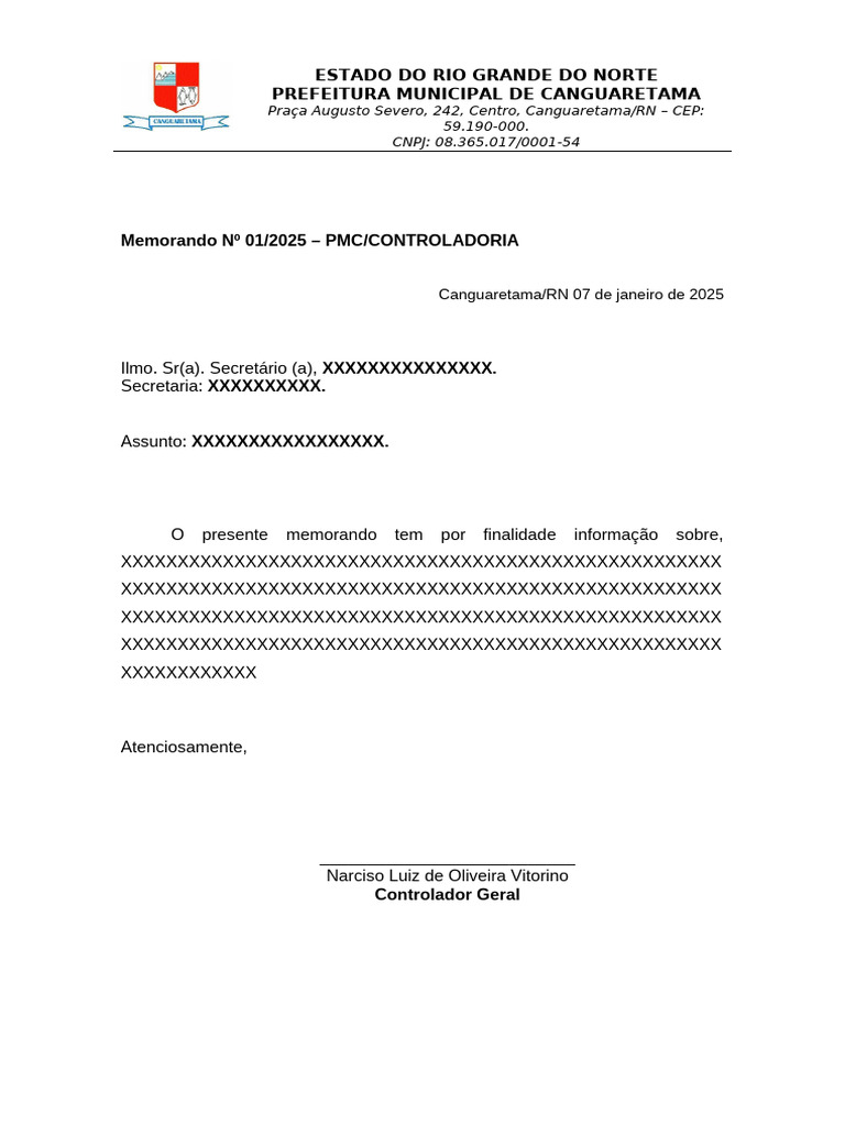 Modelo de Memorando | PDF