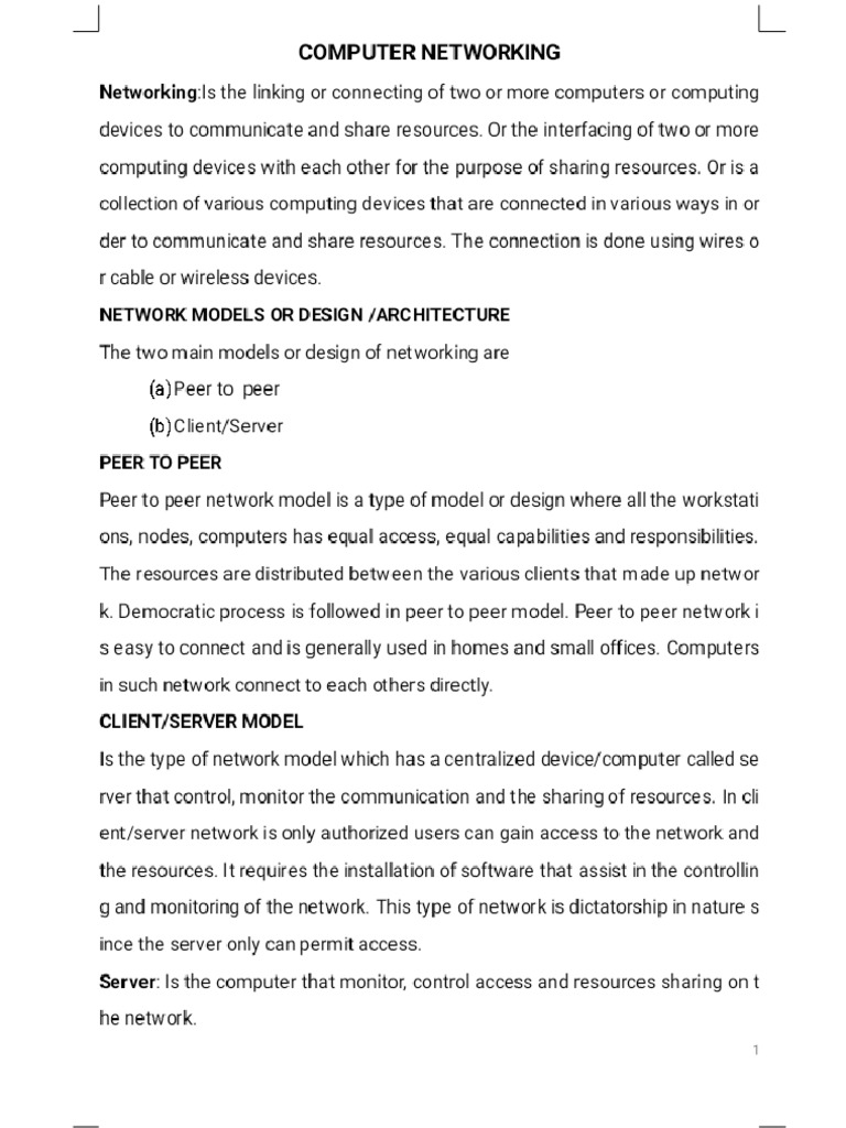 COMPUTER NETWORKING - Phoenix | PDF