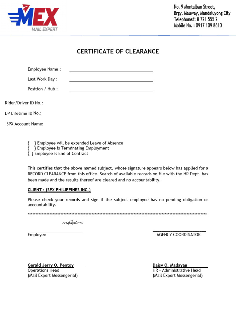 CLEARANCE | PDF