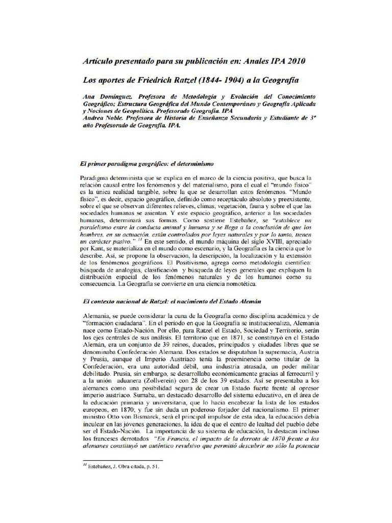 Aportes de Ratzel | PDF
