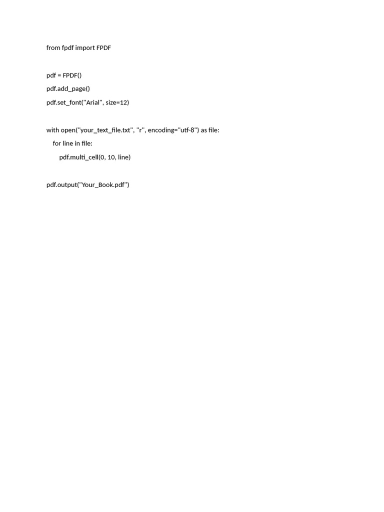 From FPDF Import FPDF | PDF