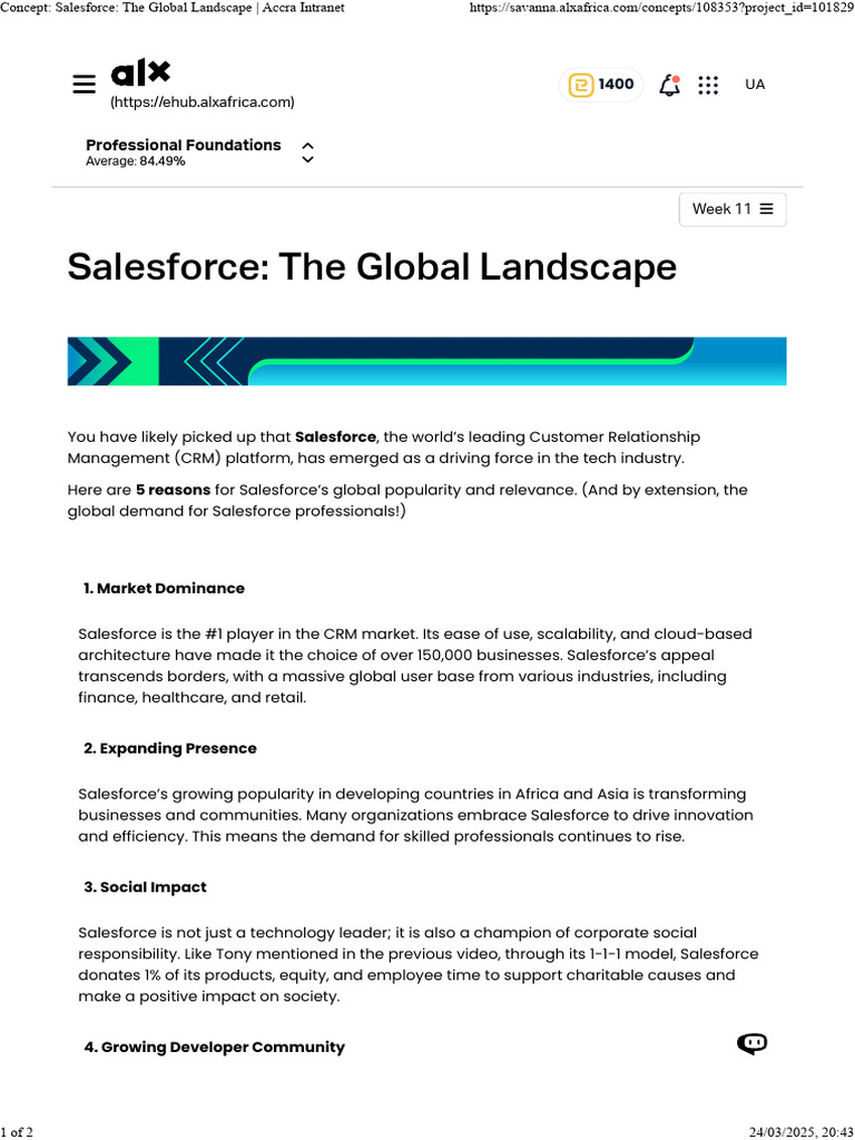 Concept_ Salesforce_ The Global Landscape _ Accra Intranet | PDF
