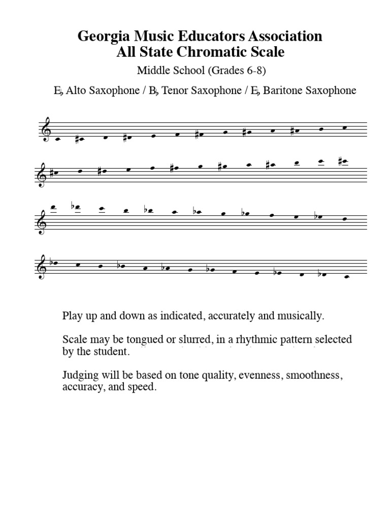Middle School Chromatic (Sax) | PDF