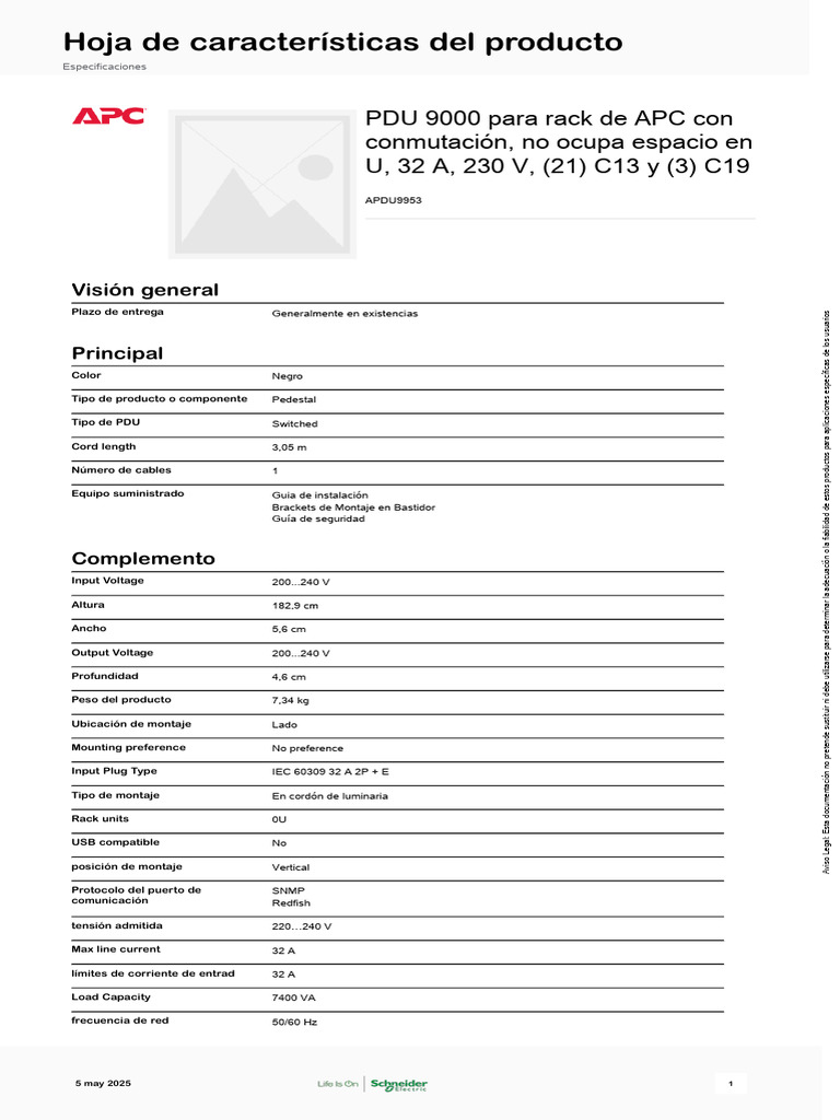 Schneider Electric - NetShelter-Switched-Rack-PDUs - APDU9953 | PDF ...