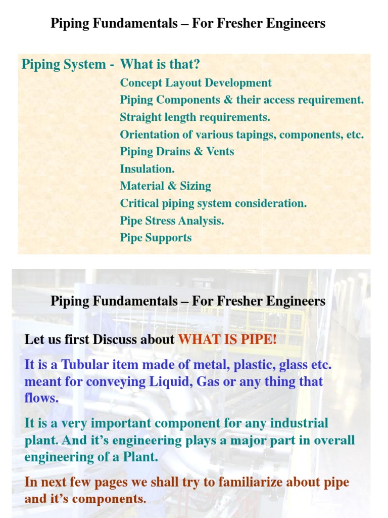 Piping Basics 1 | Pipe (Fluid Conveyance) | Thermal Insulation
