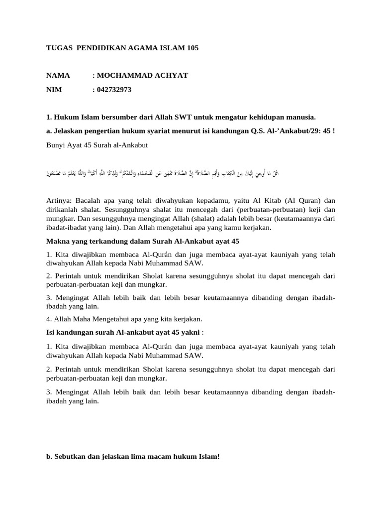 TUGAS 2 MKWU4101.105 MOCH ACHYAT | PDF