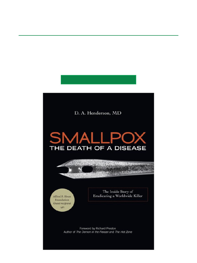 Best Offer Smallpox The Death of A Disease The Inside Story of ...