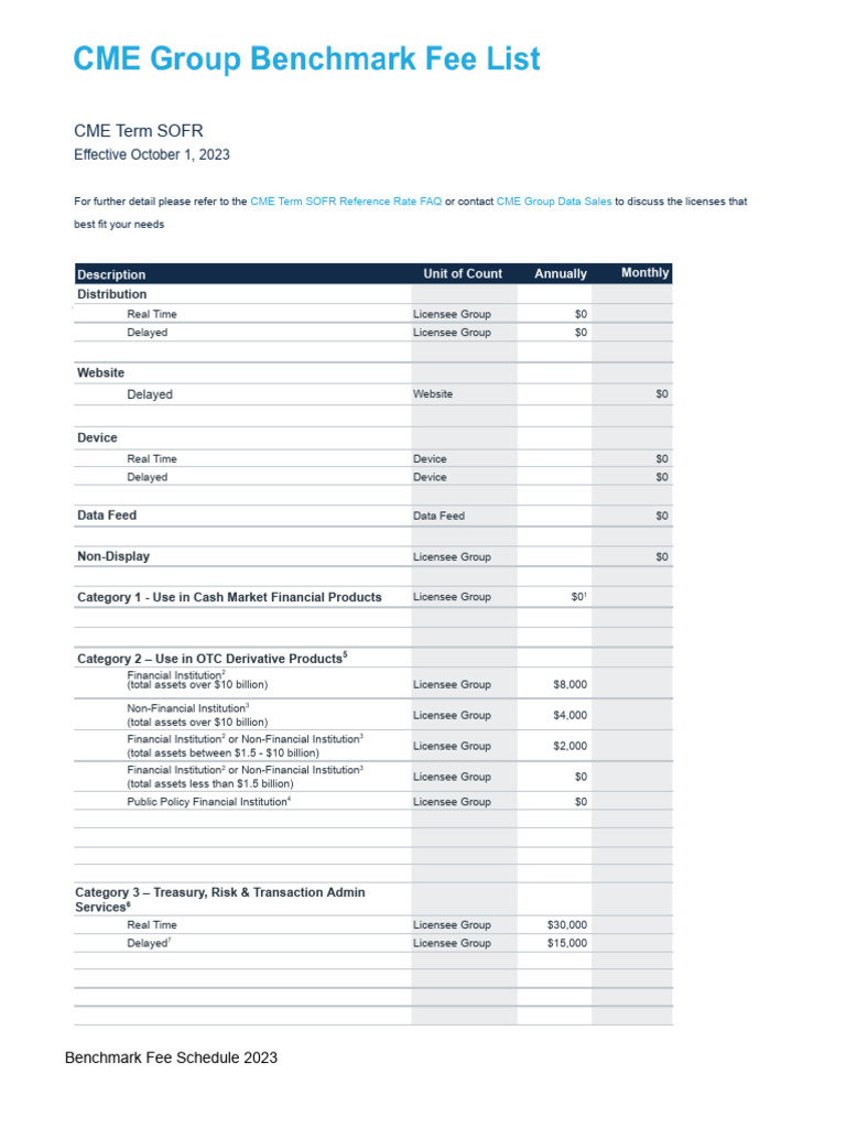 benchmark-data-fee-list | PDF | Economies | Investing