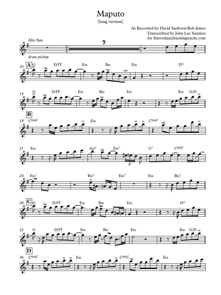 Maputo David Sanborn | PDF