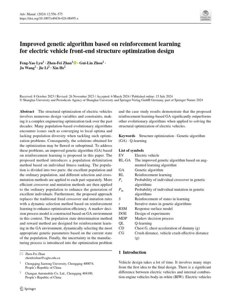Improved Genetic Algorithm Based On Reinforcement Learning | PDF | Genetic Algorithm ...