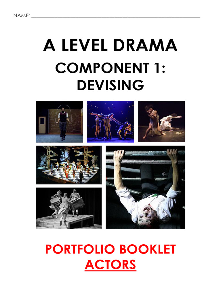 Edexcel A Level Drama Portfolio Guidance | PDF | Human Communication