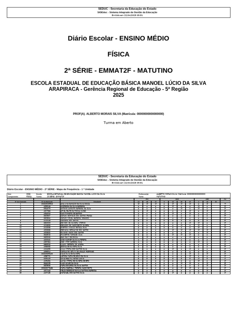 Sigeduc-Diario | PDF | Aprendizado