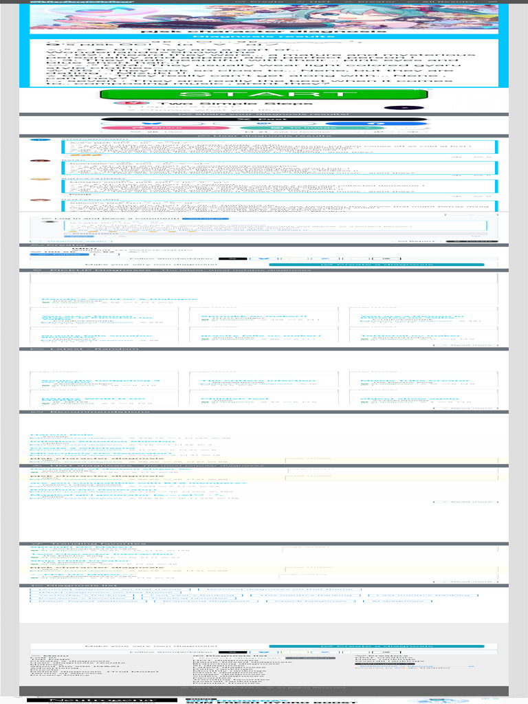 PJSK Character Diagnosis | PDF