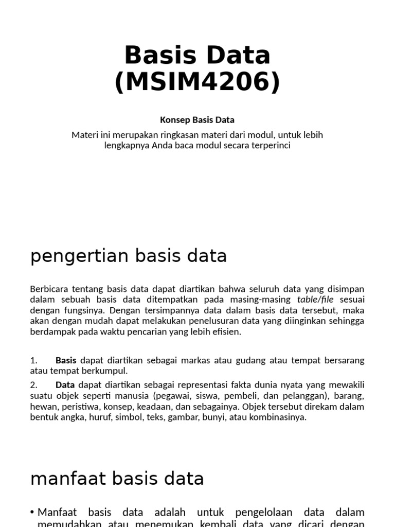 AK02 - Konsep Basis Data | PDF