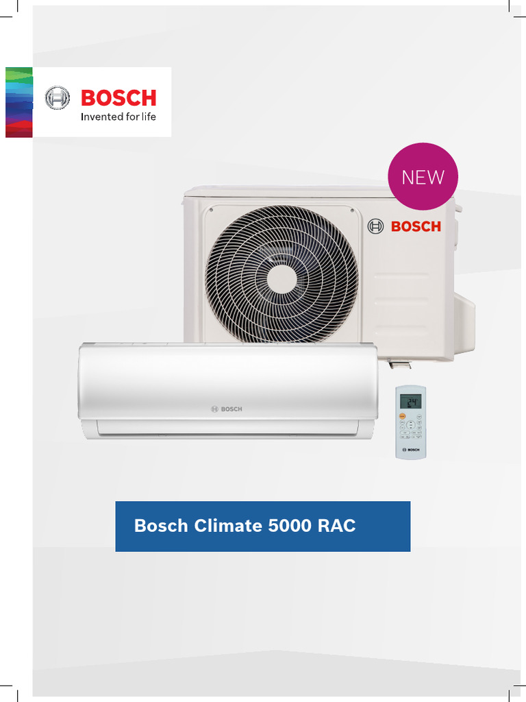 Bosch Climate 5000 RAC Overview | PDF | Power Inverter | Air Conditioning