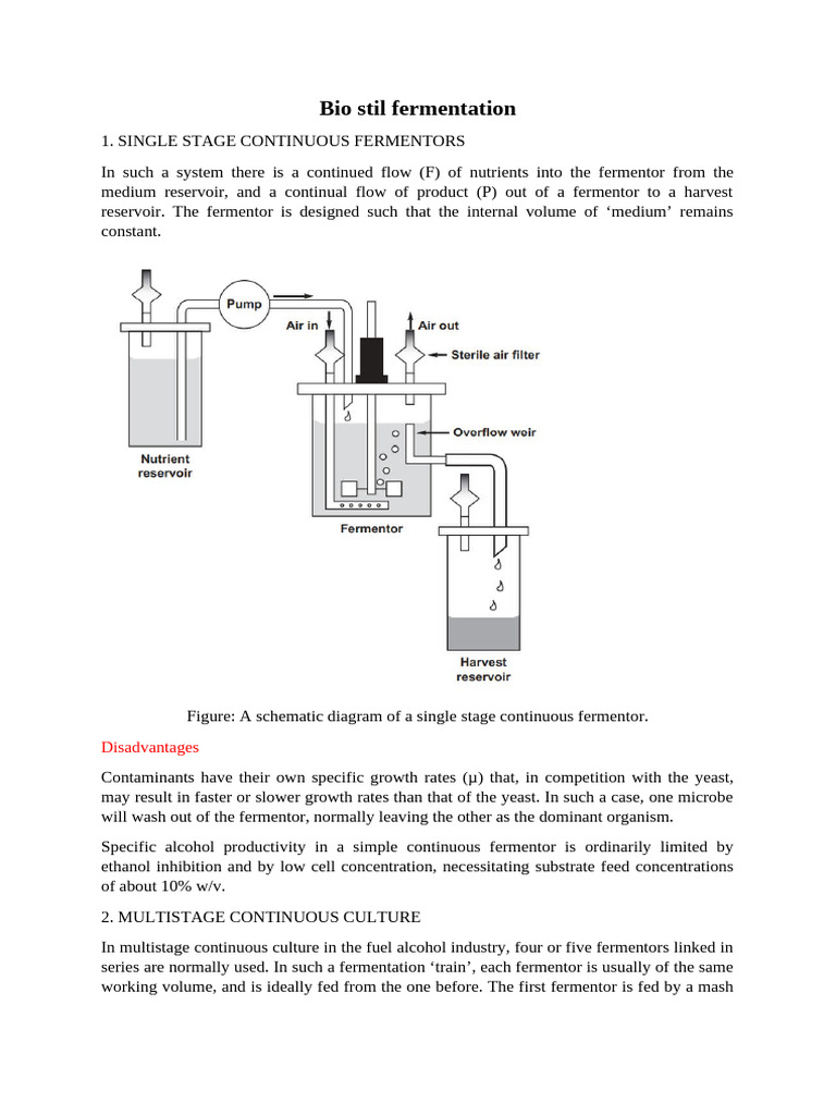 Biostil Continuous Fermentation System | PDF | Fermentation | Yeast