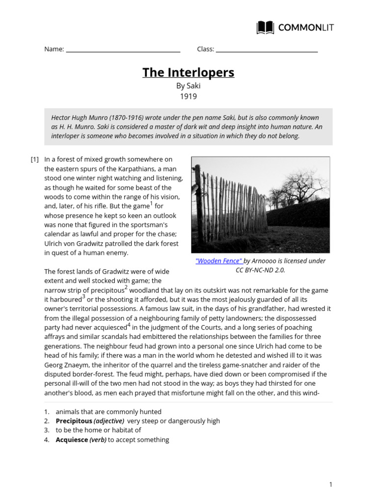 The Interlopers-Student | PDF | Saki