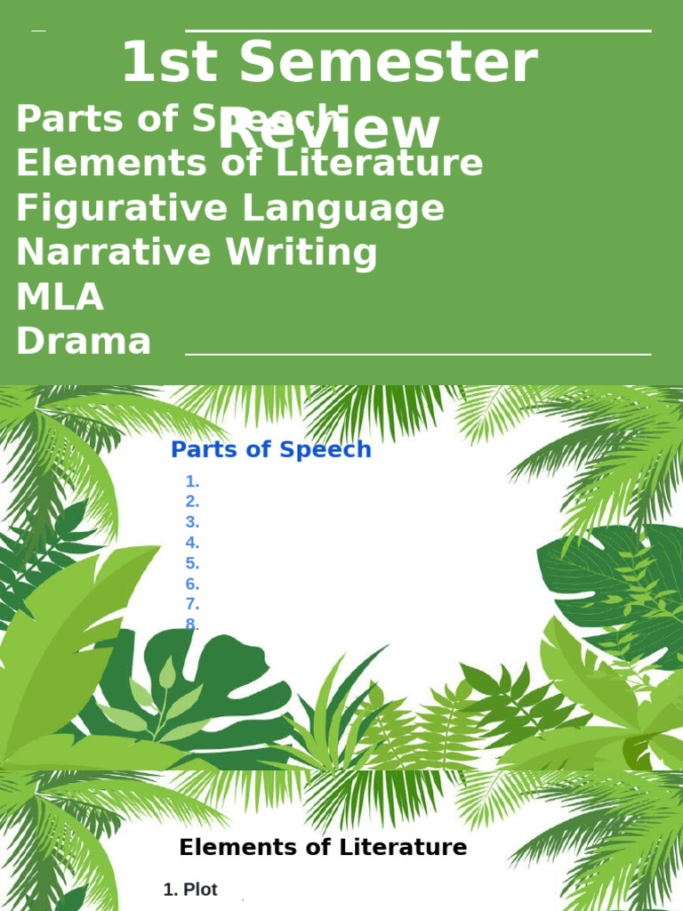 1st Semester Review Figurative Language | PDF | Narration