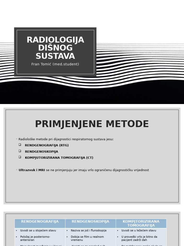 Radiologija Dišni Sustav | PDF