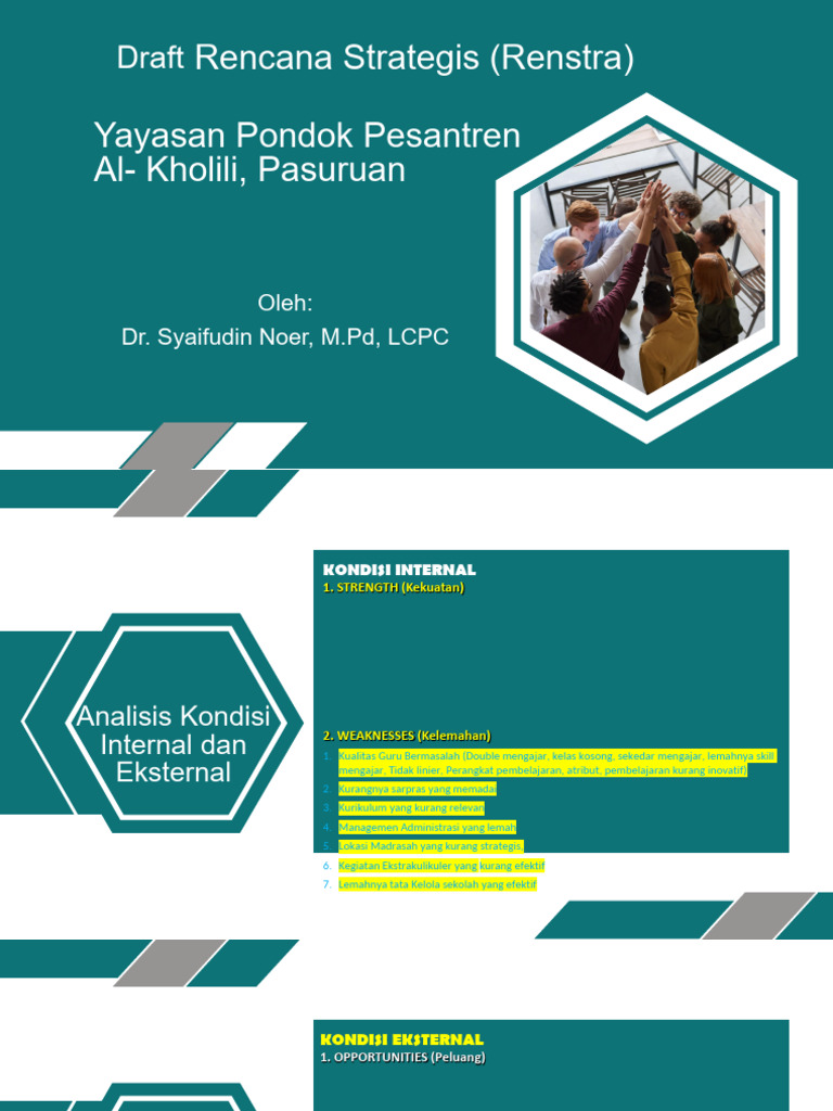 Draft Renstra Pesantren Al - Kholili | PDF