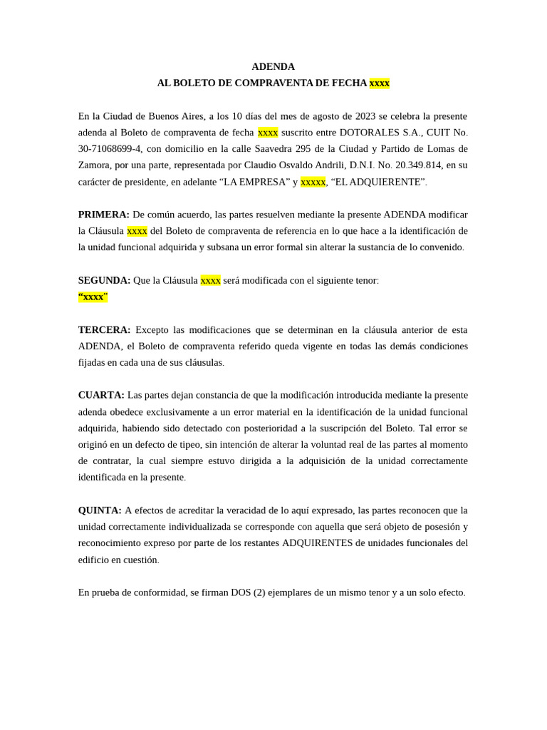 Adenda Paso | PDF