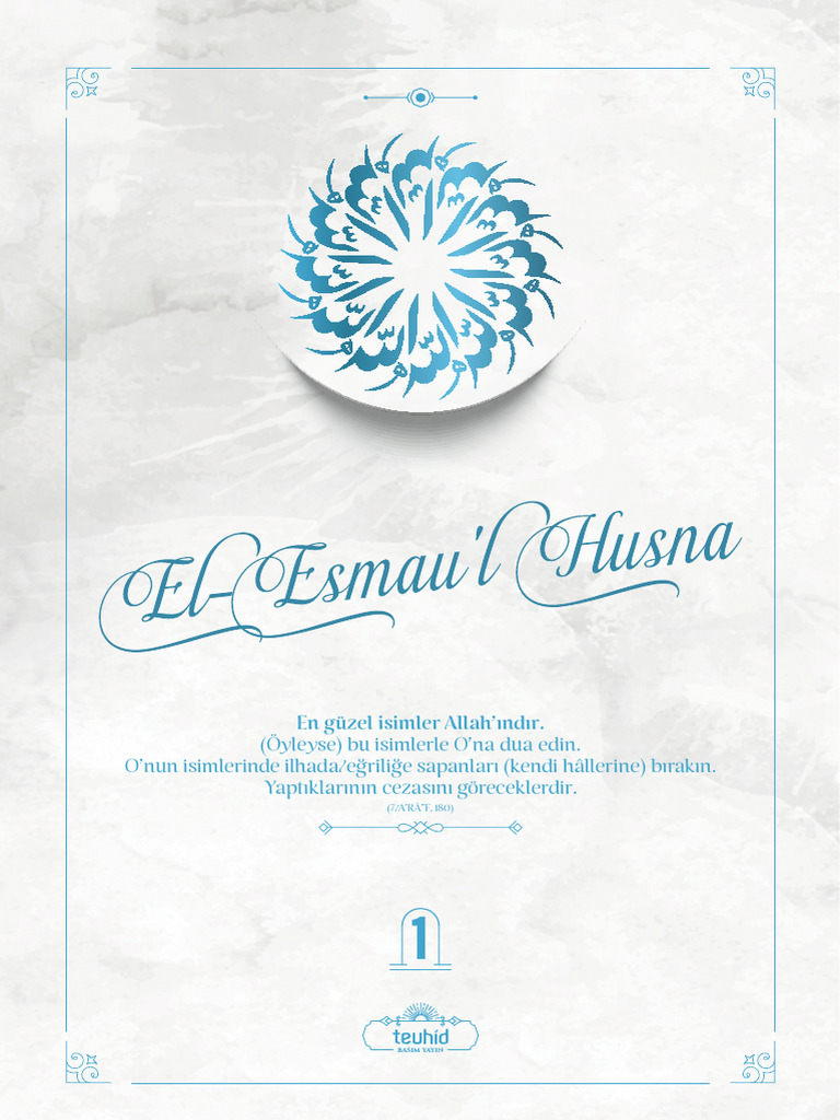 El-Esmau'l Husna - Halis BAYANCUK (Ebu HANZALA) 1. Cilt - 1. Baskı | PDF