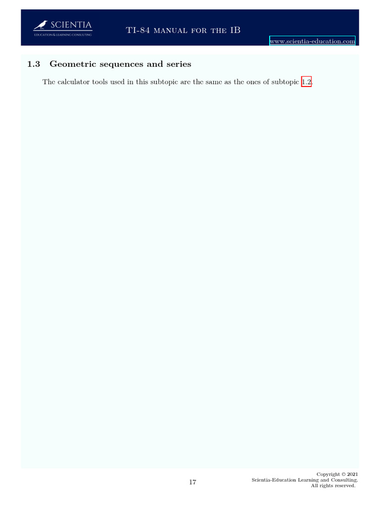 TI84 For AA HL 1 3 Geometric Sequences and Series | PDF