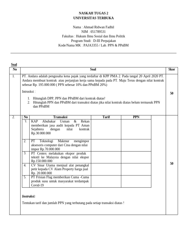 2. Tugas 2 Lab. PPN PPnBM_Anindita Natasha Permata Aziz | PDF