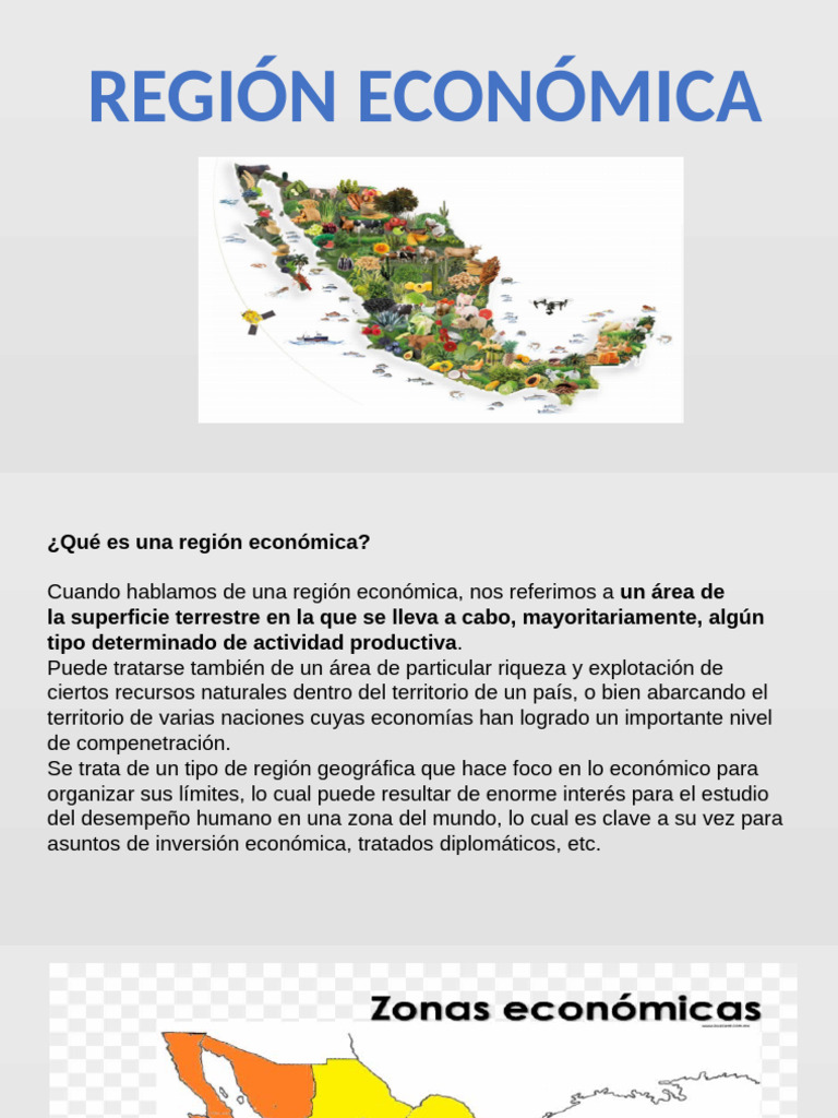 Regiones Económicas en México: ZEE | PDF | México | Economias