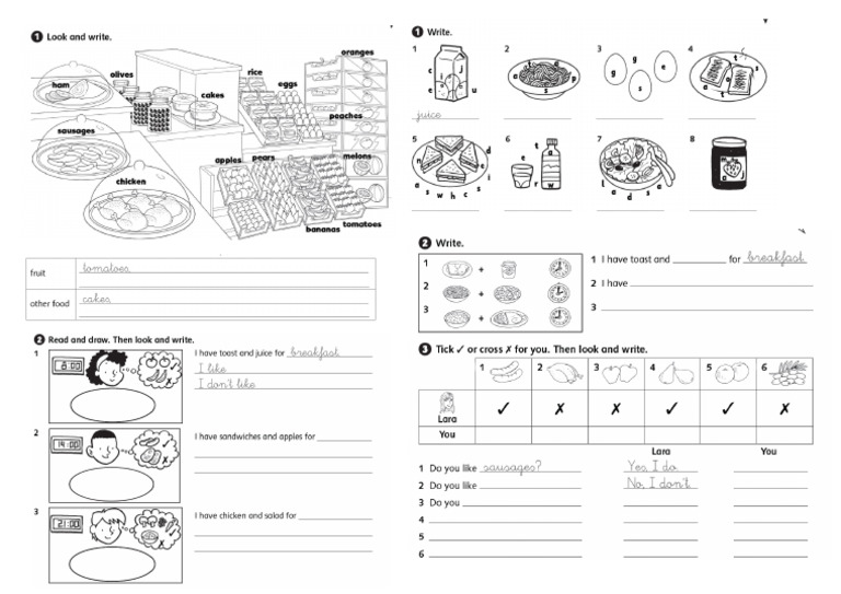Worksheets Food + Present Simple | PDF
