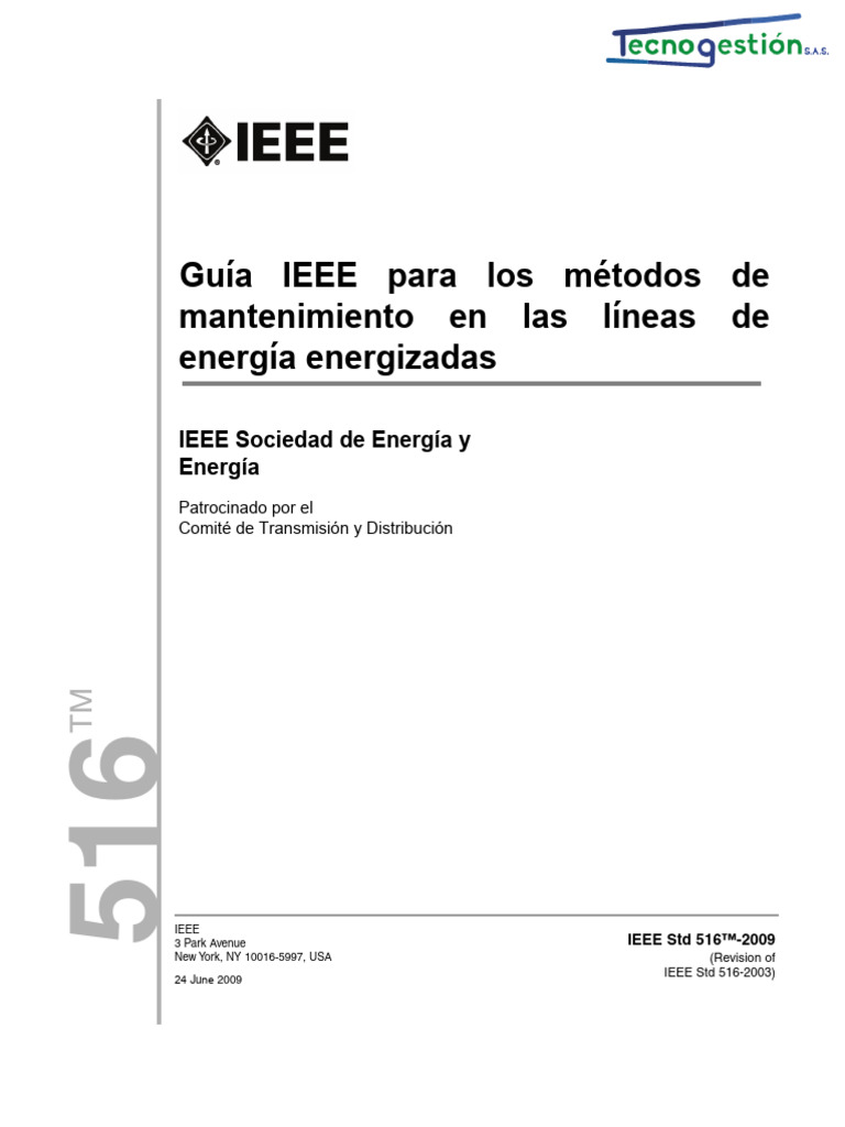 Ieee 516 de 2009 - Línea Viva | PDF | Aislador (Electricidad ...