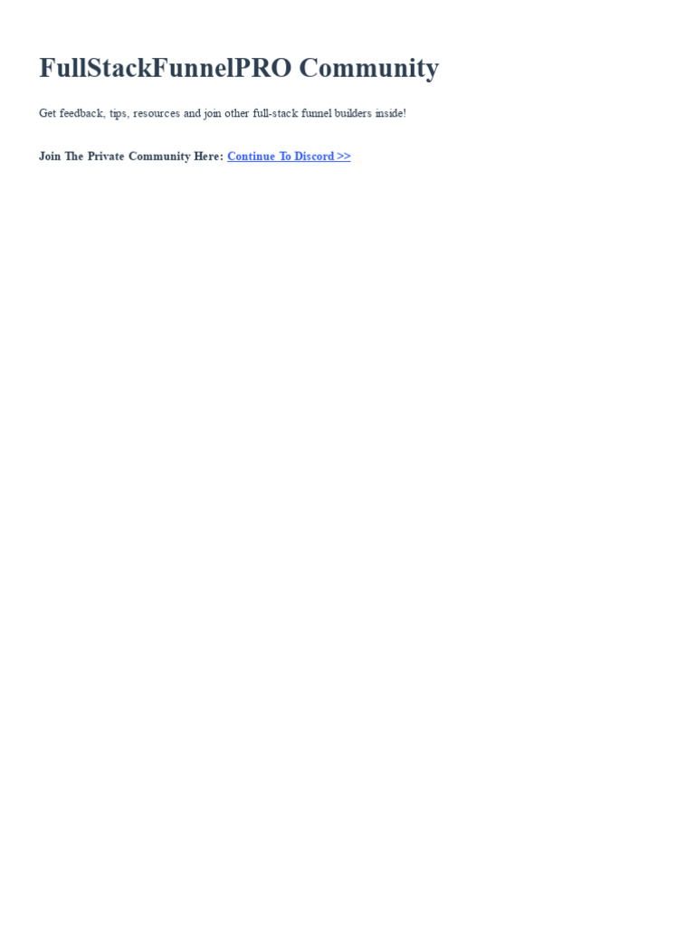 5-Full-Stack Funnel PRO Community | PDF