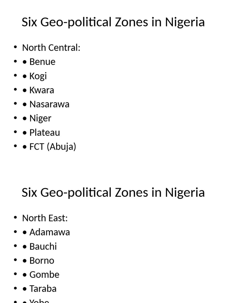 Geopolitical_Zones_Presentation | PDF