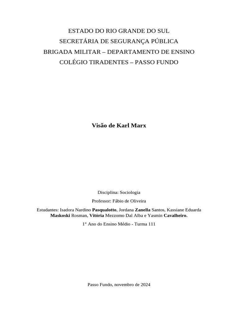 Visão e Legado de Karl Marx | PDF | Karl Marx | Sociologia