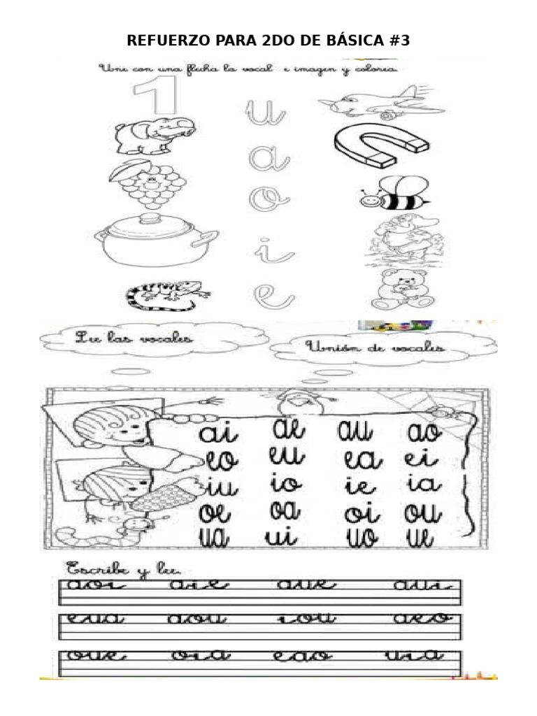 Refuerzo para 2do de Básica #3 | PDF