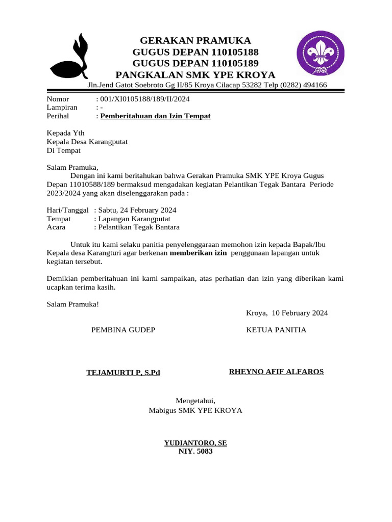 Gerakan Pramuka GUGUS DEPAN 110105188 GUGUS DEPAN 110105189 Pangkalan SMK Ype Kroya | PDF