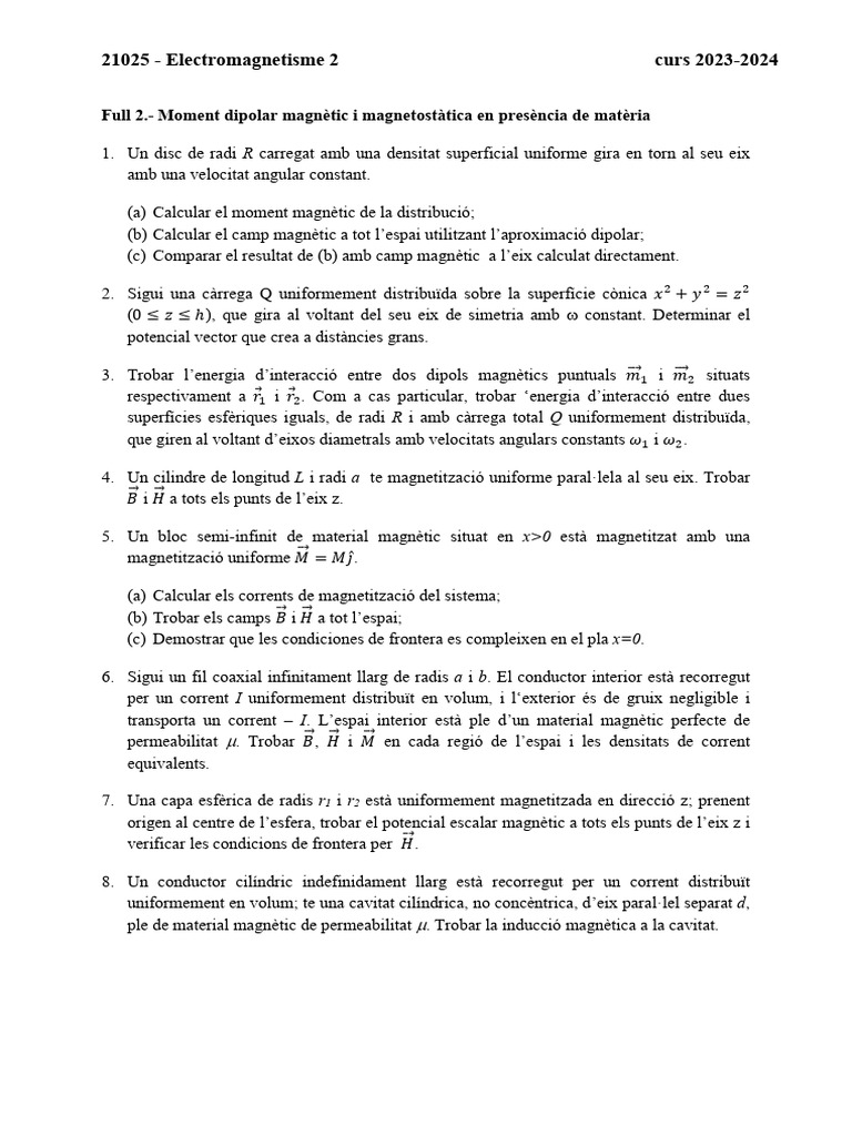 Problemes 2 | PDF