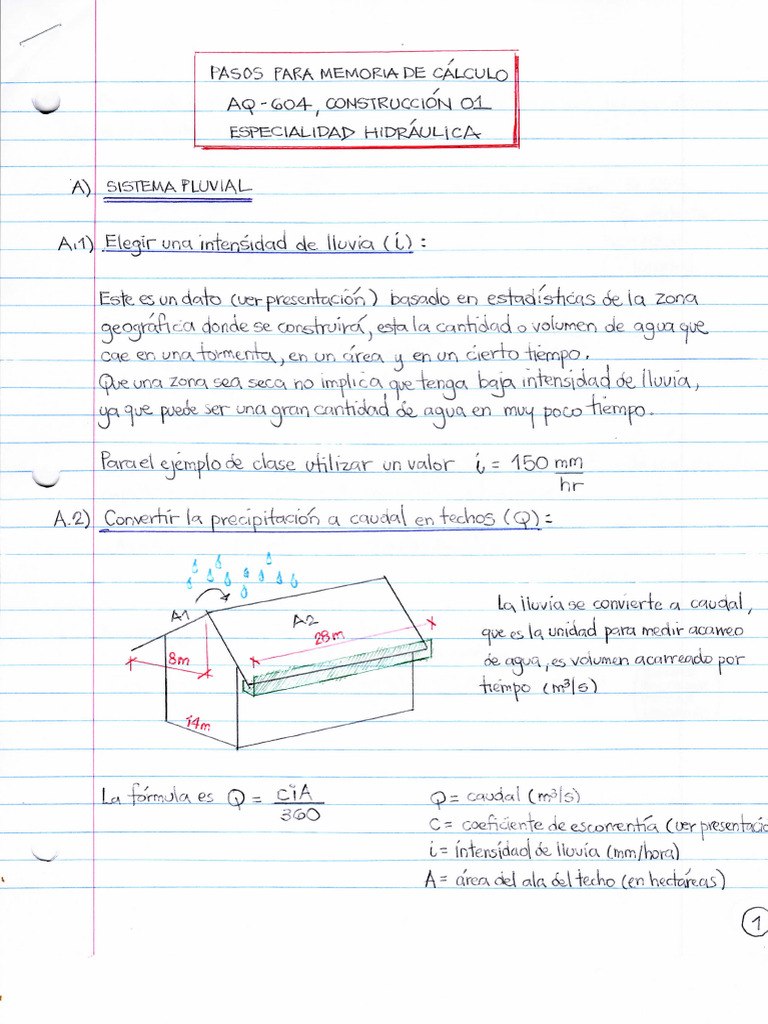 Memoria de Cálculo AQ 604, 1 PAC 2025 | PDF