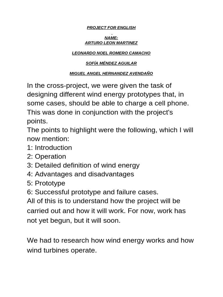 Project For English | PDF