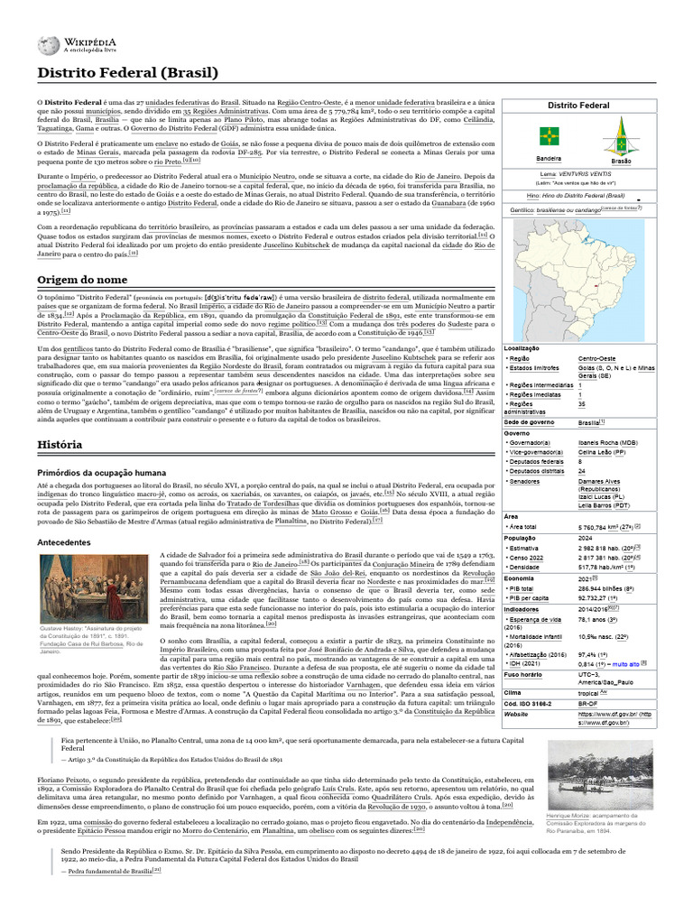Localização do Distrito Federal do Brasil | PDF | Brasil