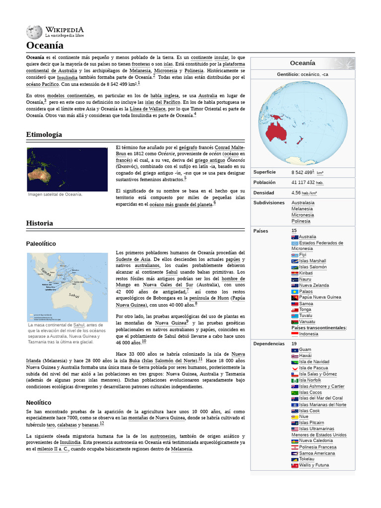 Geografía e Historia de Oceanía | PDF | Oceanía | Polinesia