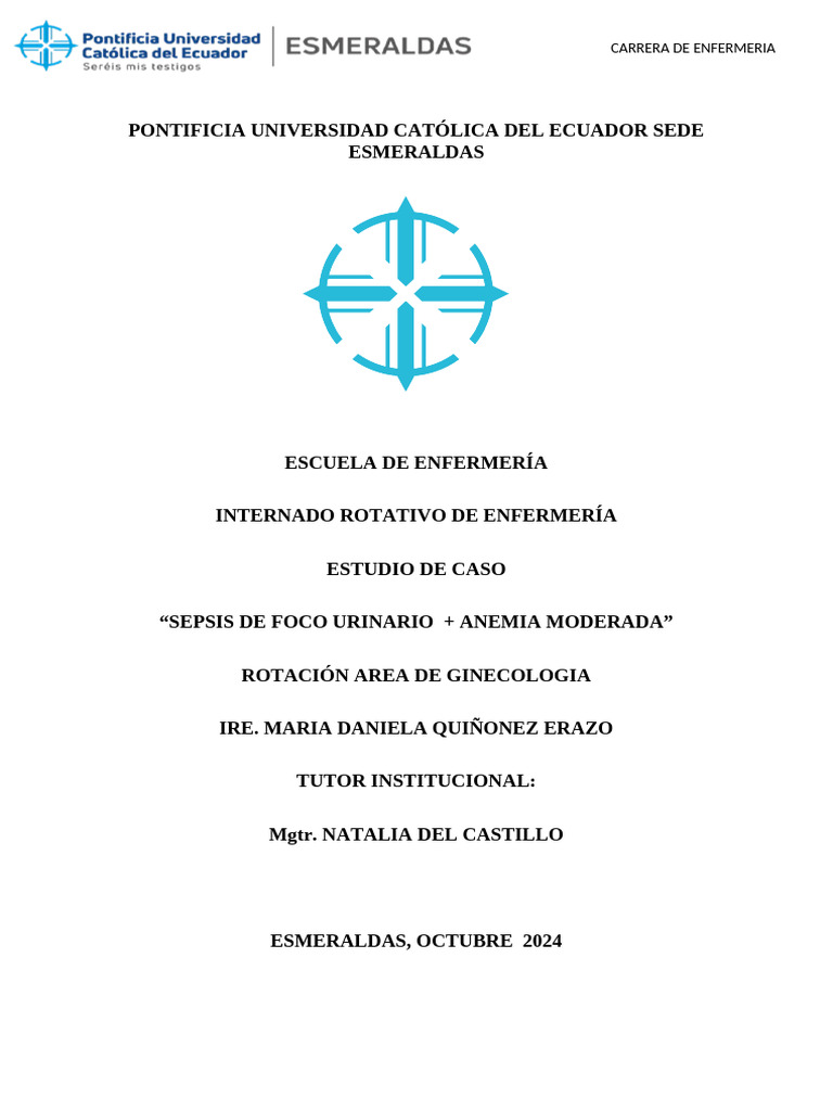Sepsis Urinaria y Anemia en Enfermería | PDF | Septicemia | Infección ...