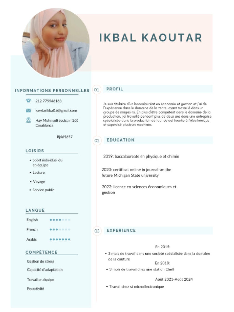 CV of Kawtar Ikbal | PDF